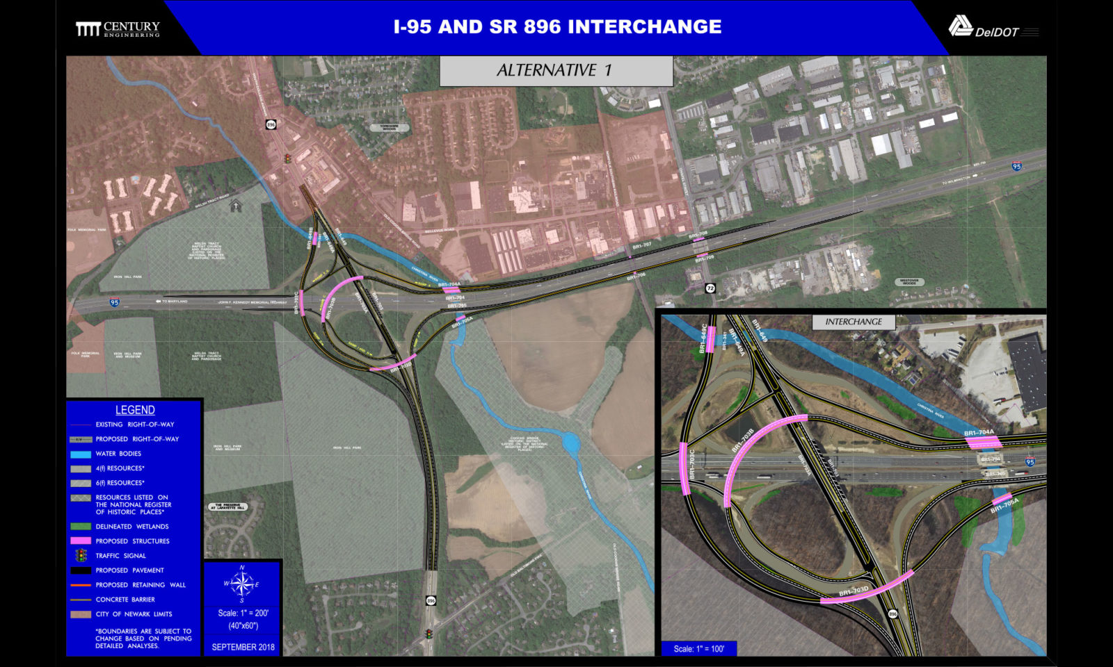 Aerial Mapping at I-95/SR 896, DelDOT - Wallace Montgomery