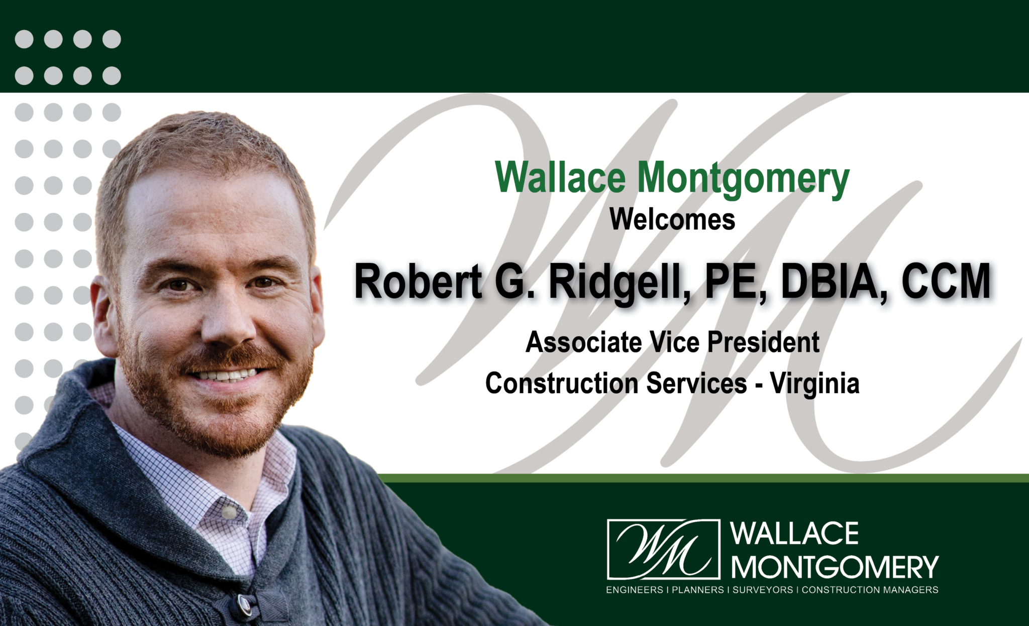 WM Welcomes Robert Ridgell - Wallace Montgomery